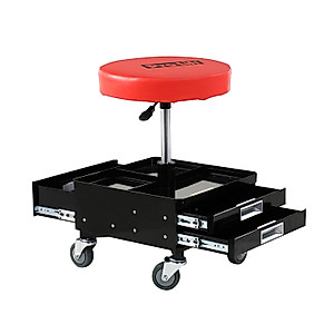 Pro-Lift C-3100 Grey Pneumatic Chair with Dual Tool Tray - 300 lb. Capacity, Pack of 1