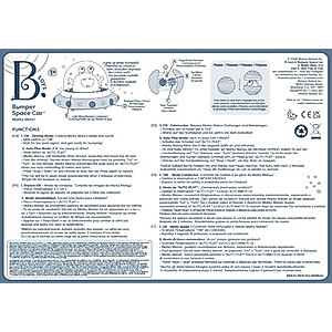 B. toys- Vehicle Bumper Space Car-Light-Up- Simple Remote Control Car for Toddlers with Alien Driver- Marky Mars- 12 months +