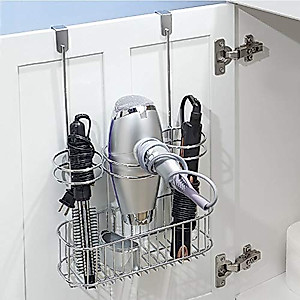 iDesign Classico Over-the-Cabinet Hair Styling Tool Holder - 10.65" x 5" x 10", Chrome