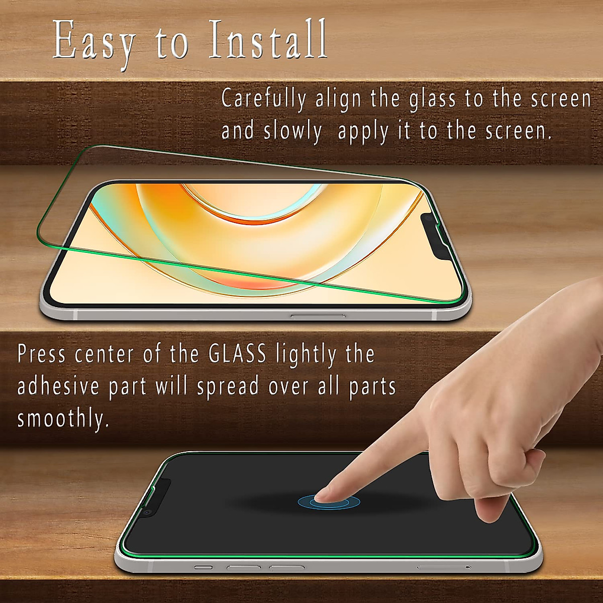 Bencuku (2 Pack) by HPTech Tempered Glass for iPhone 13 Pro Max 6.7-inch Screen Protector, 9H Hardness, Anti-Scratch, Bubble Free, Case Friendly