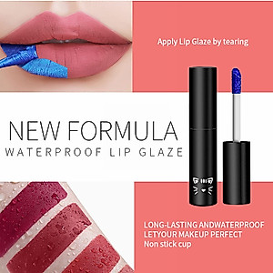 5 Colors Lip Stain, Peel Off Lip Stain Lip Tint, Tear Off Lipstick Waterproof Long Lasting Peel Reveal Lip Stain, Tattoo Color Lip Gloss, Non-stick Cup Lip Stain Tint Lip Makeup for Women Girls