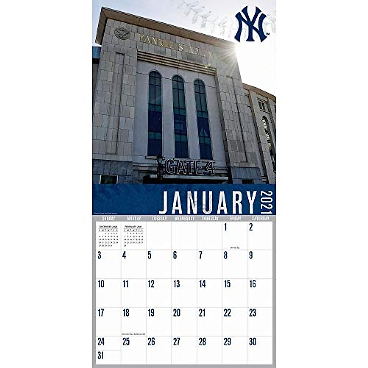 New York Yankees Yankee Stadium 2021 Calendar
