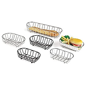 G.E.T. 4-22453 Oblong Metal Wire Bread Basket Metal Specialty Servingware Collection