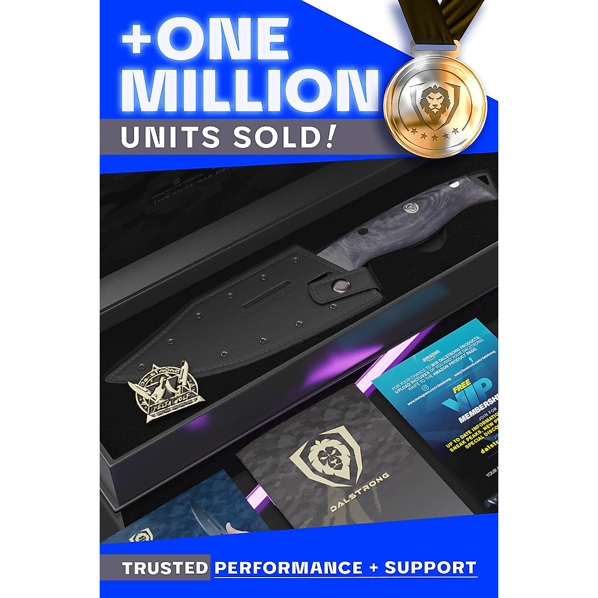 Dalstrong Paring Knife - 4 inch - Delta Wolf Series Knife - Ultra-Thin & Zero Friction Blade - HC 9CR18MOV Steel - Black Titanium Nitride Coating - G10 Camo Handle Kitchen Chef Knife - Leather Sheath