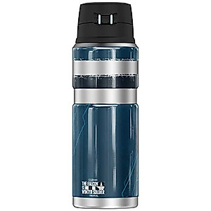 Marvel - The Falcon And The Winter Soldier Winter Soldier Blue Pose THERMOS STAINLESS KING Stainless Steel Drink Bottle, Vacuum insulated & Double Wall, 24oz
