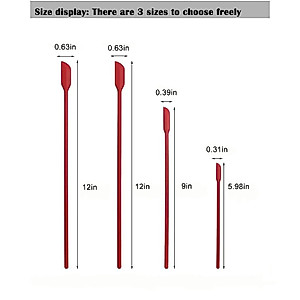 Mini Silicone Spatula Set- Small Rubber Spatula for Makeup- Thin Jar Scraper for Kitchen(4 PACK) (Mix)