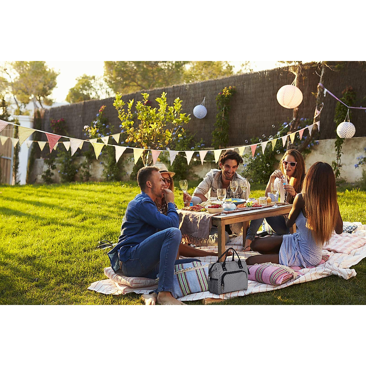 Lunch Bag Women, Insulated Lunch Bag, Lunch Cooler Bag with Adjustable Strap, Leak Proof Tote Bag for Women Work, School, Picnic, Fishing, Teal Lunch Tote Bags for Women,Gifts for Women, Mom(Green)