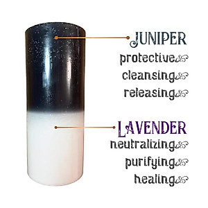 Spell Reversal Candle by Five Corners Co - 2x4 Double Action to Remove Curses and Evil Intention - Candle Magic for Spells, Conjure and Witchcraft - Black White Scented Pillar Candle