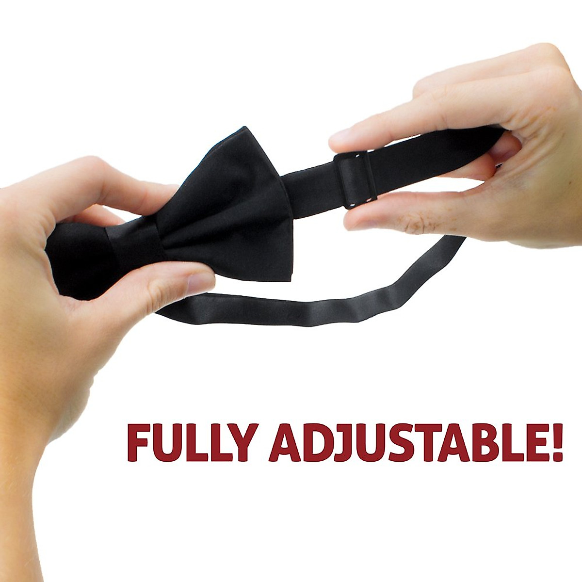 Brybelly Formal Black Casino and Poker Dealer Pre-tied Adjustable Bow Tie