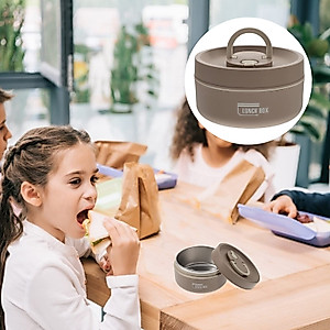 Hemoton Soup Cup Lunch Soup Bowl Insulated Stainless Steel Food Jar Soup Container with Handle Lunch Cup for Adults and Students to Carry Lunch Container