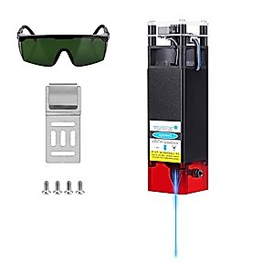 Comgrow 48W Double Ultra-Fine Compressed Spot Laser Module,10W Optical Power, Fixed-Focus Laser,10mm Wood High Energy Laser Cutter,Compatible with Most Laser Engraver Cutting Machine