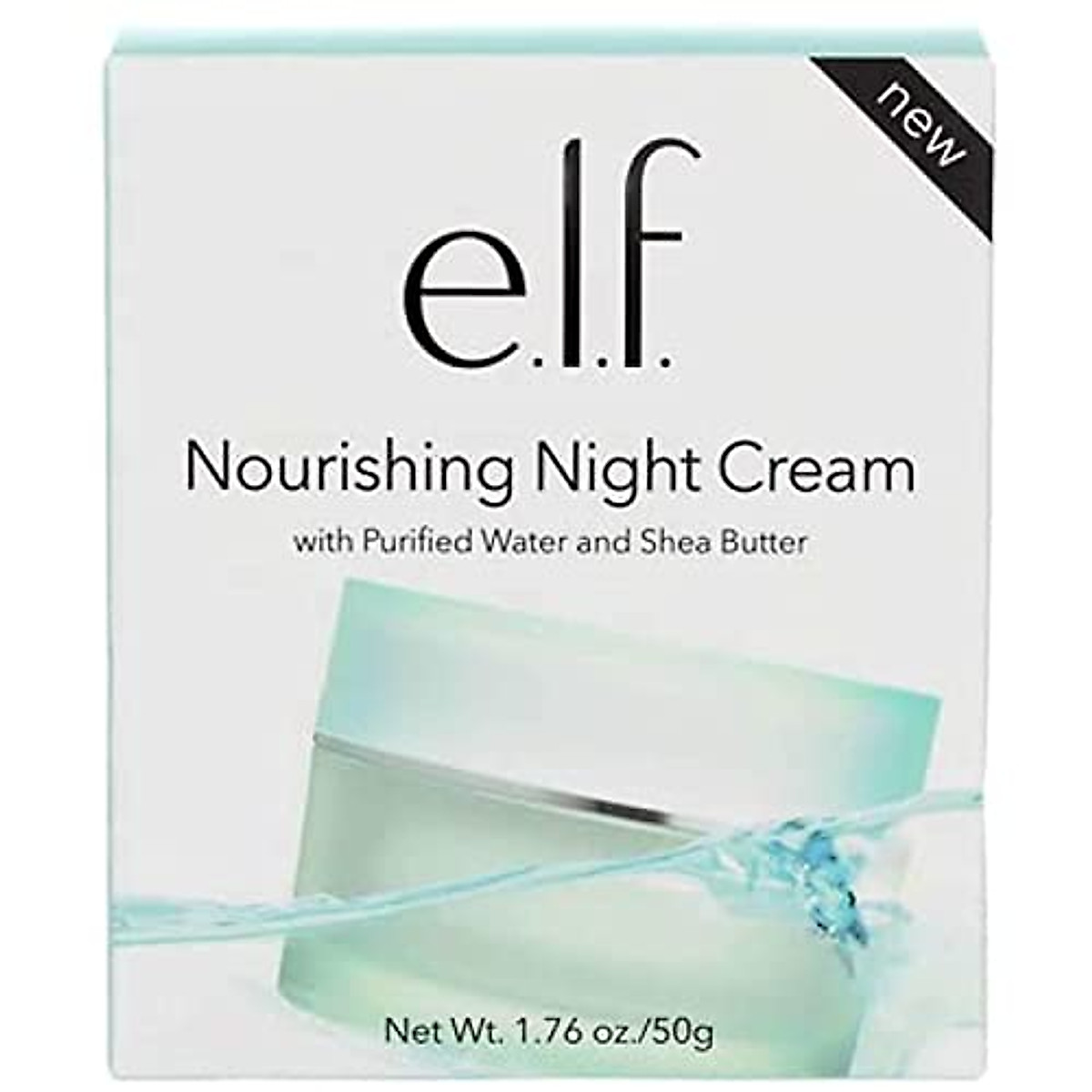 e.l.f. Nourishing Night Cream, Ultra-Hydrating Face Moisturizer, Infused with Shea Butter & Jojoba Oil, Soothes & Softens Skin, 1.76 Oz