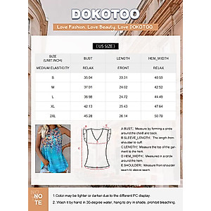 Dokotoo Women's Summer 2023 Sleeveless Halter Neck Tie Dye Floral Print Tank Top - Grey, Large
