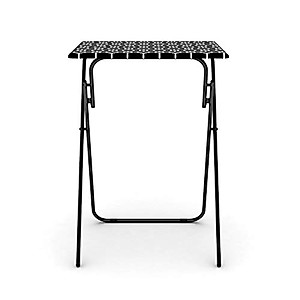 Atlantic Park Place Portable Folding TV Trays, Sturdy MDF/Laminated Top, 2-pc Set, PN 38435927 - Black and White
