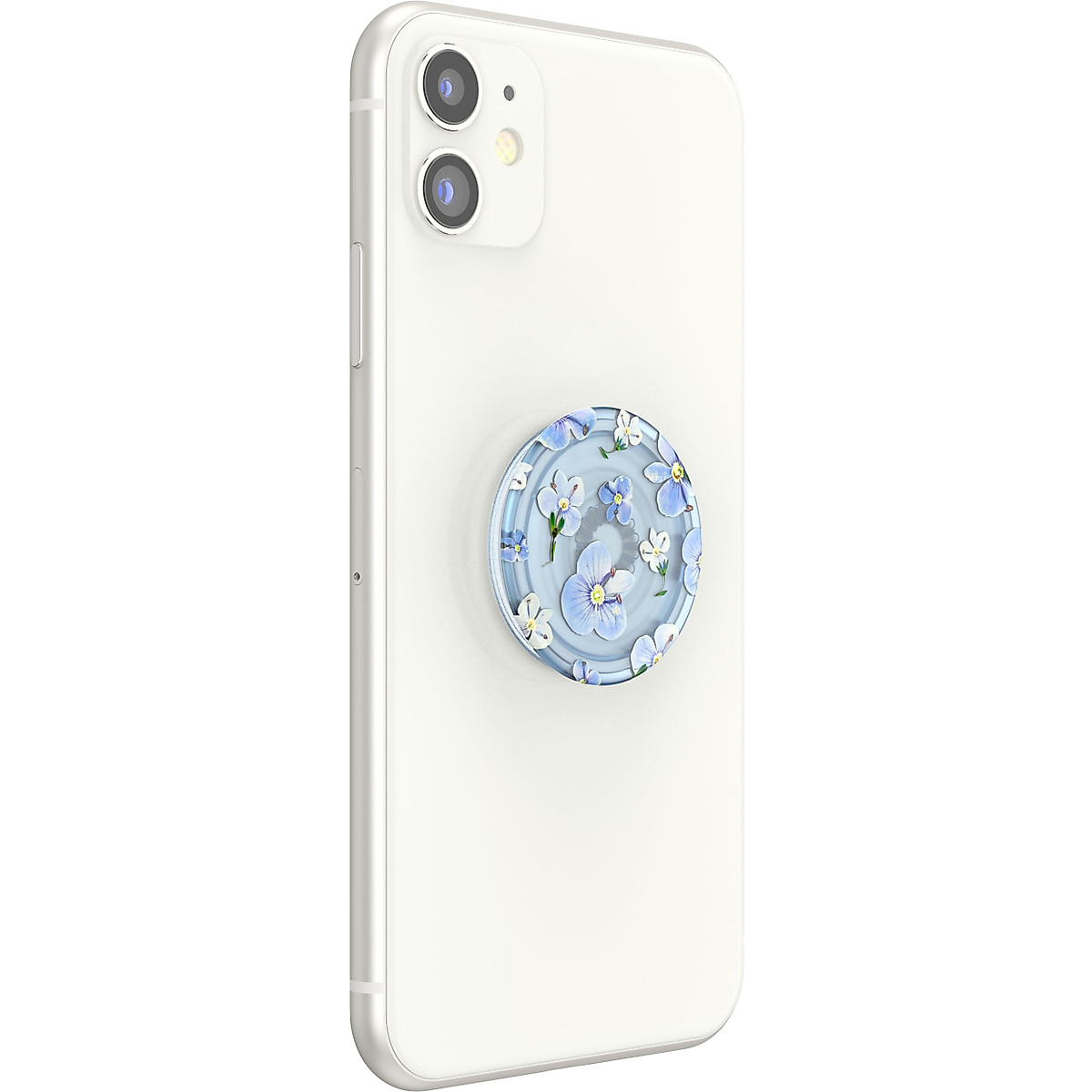 PopSockets Plant-Based Phone Grip with Expanding Kickstand, Eco-Friendly PopSockets for Phone - Translucent Blue Fields