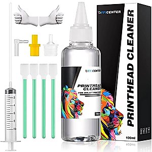 OFFICENTER Compatible Printhead Cleaning Kit for Epson/ HP/ Canon/ Brother ET-2760 ET-4760 ET-2750 ET-2720 ET-3760 ET-2850 ET-2803 6978 7740 8035 8210 8610 8620 6600 Inkjet Printer, 100ML