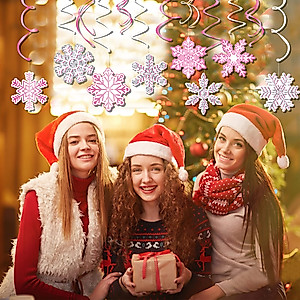 Winter Party Decorations,Winter Decorations Indoor,Snowflakes Hanging Swirl Decorations,Christmas Party Decorations,Themed Party for Birthday,Baby Shower