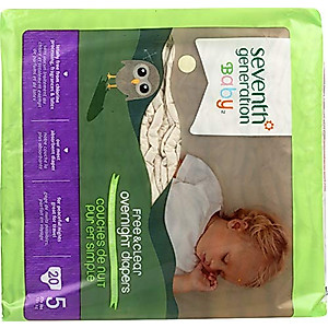 Seventh Generation Overnight Diapers - Size 5-20 ct