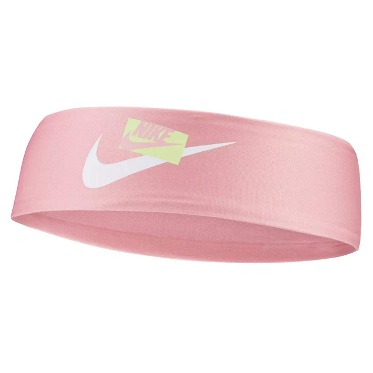 Nike Printed Fury Headband 2.0 Pink Glaze/Barely Volt/White One Size