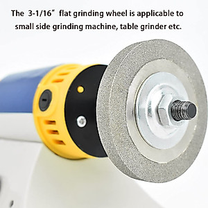 Flat Diamond Grinding Wheel 3-1/16" x 1/2" x 3/8" Grit #150 Parallel Cutter Wheel for Hard Alloy, Tungsten Steel， Ceramic, Gem, Glass - 1Pack