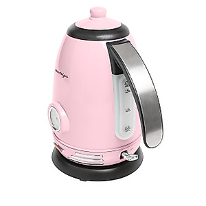 Nostalgia Retro Stainless Steel Electric Tea And Water Kettle, Pink