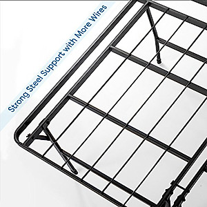 Best Price Mattress 18 Inch Metal Platform Beds w/ Heavy Duty Steel Slat Mattress Foundation (No Box Spring Needed), Black