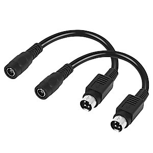 PNGKNYOCN 15CM 4 Pin DIN to 5.5 X 2.1mm DC Power Short Cable for CCTV Camera System Chargers Adapter (2-Pack)