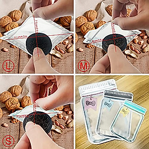 Enkrio 30Pcs Mason Jar Zipper Bags Reusable Food Storage Bags for Snack Nuts Cookies Portable Leakproof Food Saver Bag for Kitchen Travel Camping Picnic Organizer (10S 10M 10L)