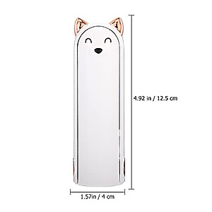 Veemoon Portable Fan Practical Cooler Mini Summer Personal Neck Foldable Office for Rechargeable White Sports Girls Eyelash Free Usb Recharging Indoor Gift Women Handheld Desk Fan