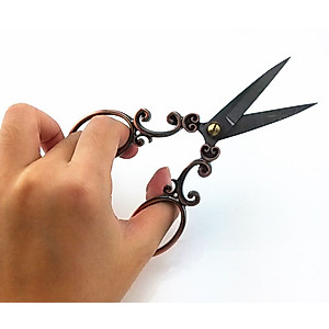 yueton Vintage European Style Needlework Embroidery Scissors (Copper)