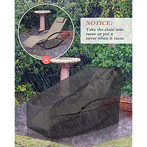 Crestlive Products Patio Rocking Chair Curved Rocker Chaise Lounge Chair with Pillow for Beach Yard Pool Outdoor Indoor, Gray Steel Frame (2 PCS Beige)