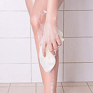 15 Packs Exfoliating Face Body Wash Cloths Towel Two Side Soft Weave Bath Cloth Exfoliating Scrubbing Massage Bath Cloth for Women and Man (White Edge)