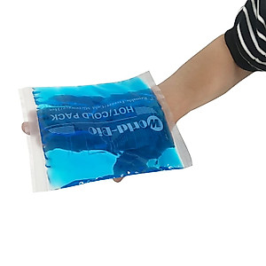 Reusable Gel Ice Packs (4 Pack) - Hot Cold Pack for Injuries, Pain Relief, Migraines - Gel Ice Pack Cold Compress for Back, Neck, Foot and Wrist - Flexible Cold Packs for Injuries - 5.1" x 6.5"