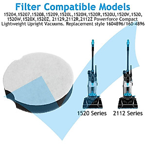 MULTIM Vacuum Cleaner Belts and Filter Cotton Compatible with Bissell 1604895 Replacement Belts and 1604896 Replacement Filter Sponge for 2690, 1520, 2112 Series Vacuum Cleaner