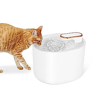 MultiOutools Cat Water Fountain, 3L Large Automatic Dog Water Fountain, BPA-Free Ultra-Quiet Pet Water Fountain, Multi-Filtration Automatic Water Dispenser for Cats, Dogs (White)