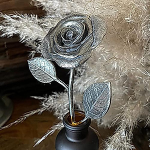 English Pewter Company 10th Tenth Tin Ten 10 Year Wedding Anniversary Everlasting Forever Rose Keepsake Gift [ANN101]