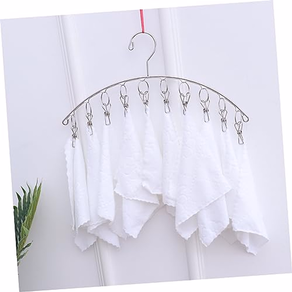 Cabilock 2 Pack Drip Hanger Clothes Clips Laundry Drying Rack Clothes Hanger Laundry Hanger Socks Rack Coat Hanger Clothespin arc