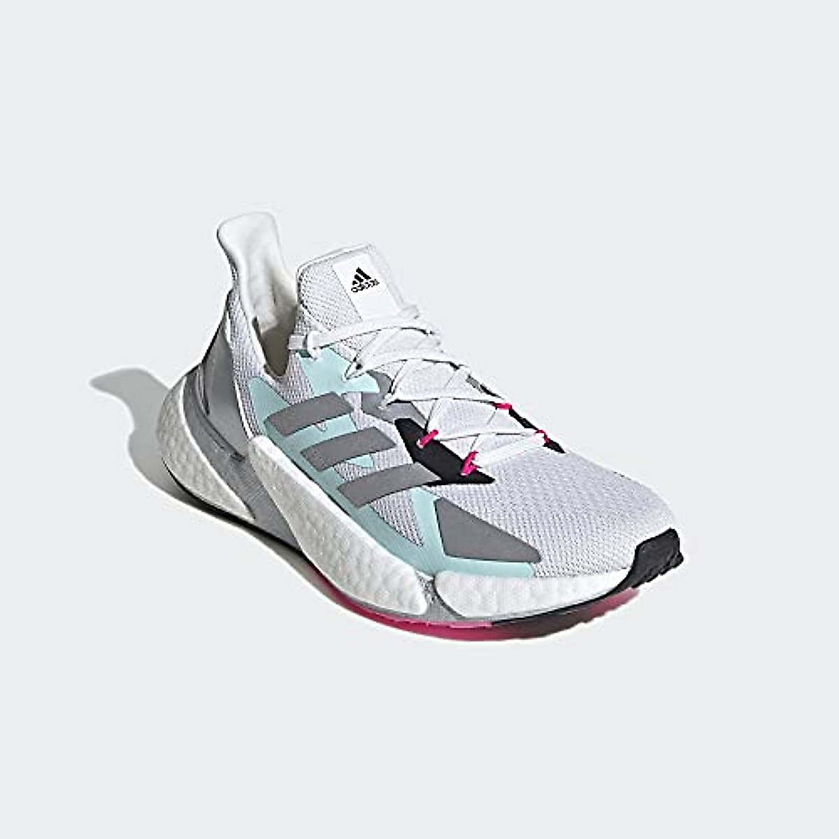 adidas womens X9000L4,Crystal White/Silver,8 M US