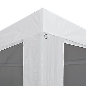 Party Tent with 6 Mesh Sidewalls,Outdoor Gazebo, Hardtop Gazebo,Backyard Gazebo,Patio Gazebo,Grill Gazebo,UV and Water Resistant,for Barbeque, Patio, Deck,Garden Party,Lawns,19.7' x 9.8'
