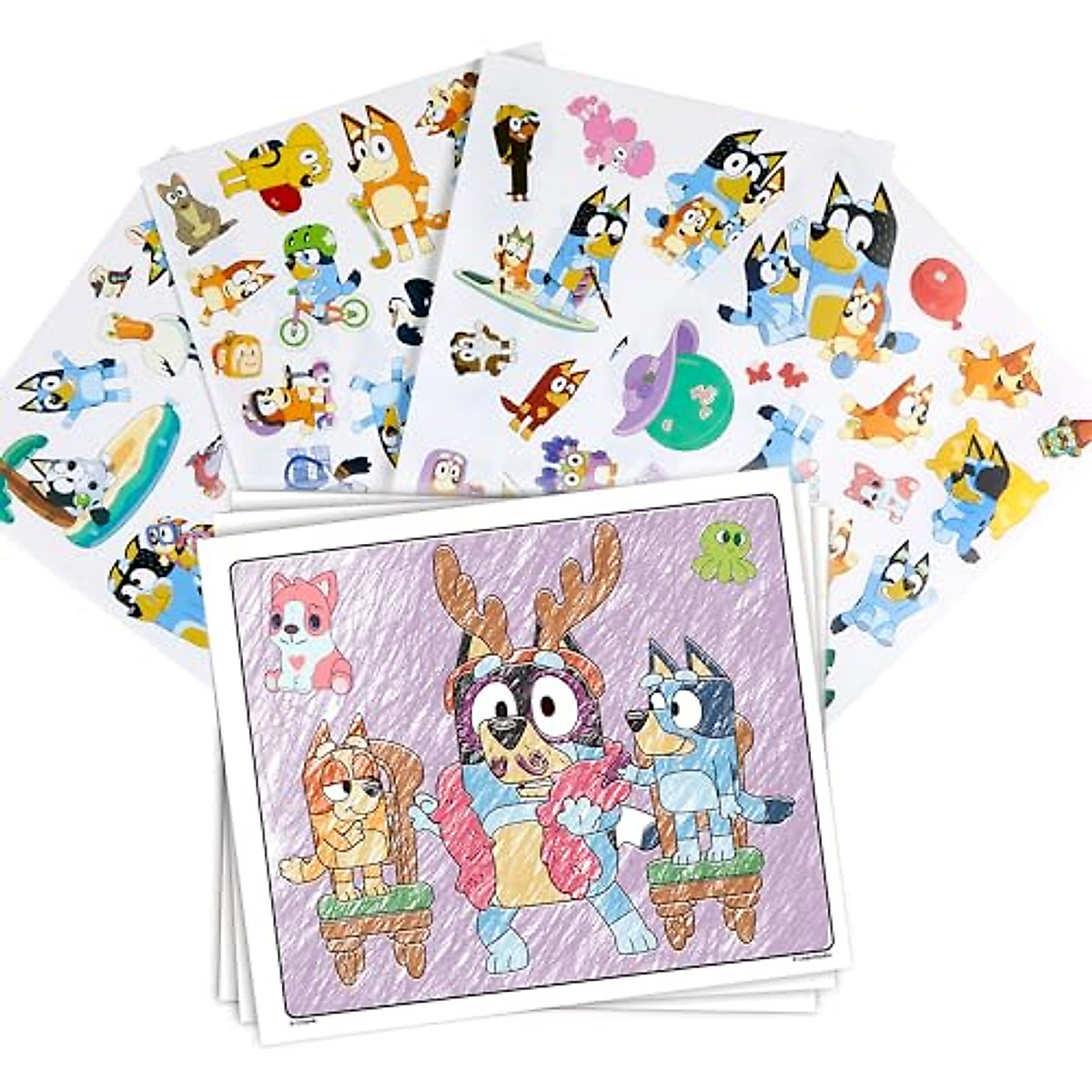 Crayola Bluey Color & Sticker Activity, Bluey Coloring Book, 32 Coloring Pages, Gift for Kids, Ages 3, 4, 5, 6