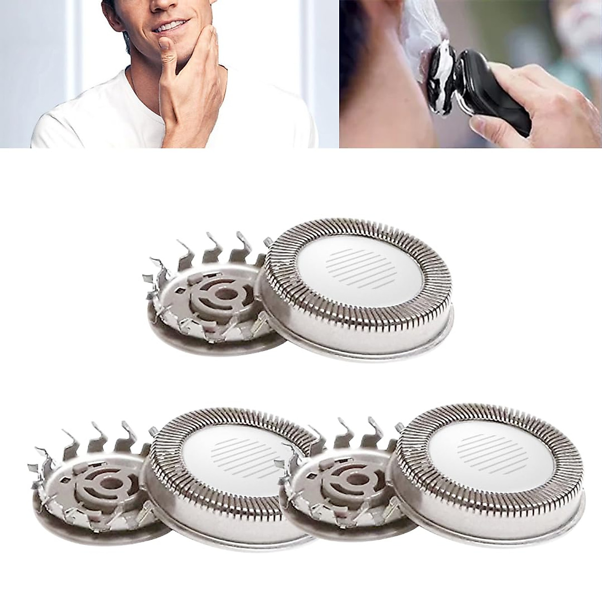 Bobblei Universal HQ4 3Pcs Razor Sharper Electronic Shaver blade heads replacement For philips norelco heads HQ56 HQ55 HQ4+ HQ3 Reflex Plus HQ6843 HQ300 HQ64 HQ916
