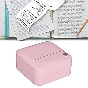 Gaeirt Mini Printer 200dpi Thermal Printer for Phone, Rechargeable Inkless Printer Instant Photo Printer Portable Printer for Home Picture Printer for Photos, Notes(Pink)