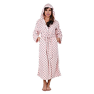 Hoodie Robe Plush Hooded Robe Spa Bathrobe Hoody Robe Long Robe