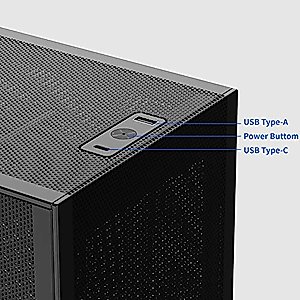 SSUPD Meshlicious Mini-ITX Small Form Factor (SFF) Case - One Tempered Glass Side Panel & One Mesh Side Panel with PCIe 3.0 Riser Cable -Tool-Free and Easy Accessibility (White)