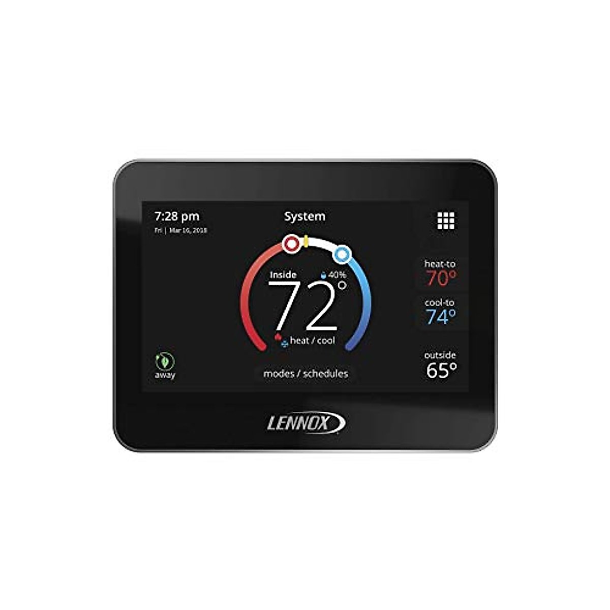 Lennox 15Z69 iComfort M30 Universal Smart Programmable Thermostat, 4.3" LCD Color Display, Geo-Fencing, Remote Access, Wi-Fi and Alexa Enabled