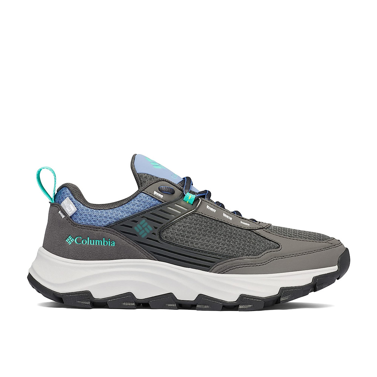 Columbia Women's Hatana Max Outdry Hiking Shoe, Dark Grey/Electric Turquoise, 9