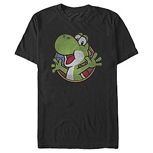 Nintendo Men's Yo Yoshi T-Shirt, Medium, Black