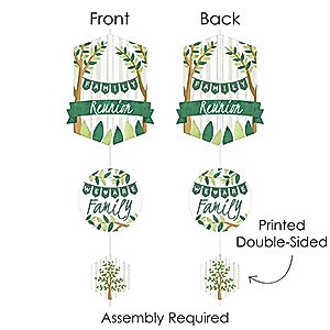 Big Dot of Happiness Family Tree Reunion - Family Gathering Party DIY Dangler Backdrop - Hanging Vertical Decorations - 30 Pieces