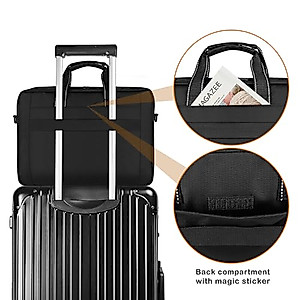 Enkinil Laptop Bag, 17 inch Waterproof Protective Messenger Briefcase Bag with Adjustable Shoulder Strap, Multifuntional Shoulder bag for Men Women Travel/Business(Black)