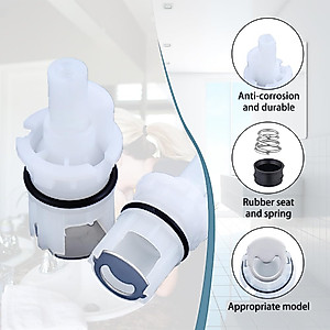 4PCS RP25513 Faucet Stem Assembly for Various Two Handle Faucet Repair Kit, Includes RP24096 Cartridge RP4993 Seat and Spring RP24097 Turn Stop1/4